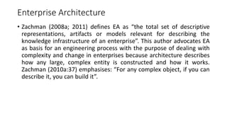 Enterprise architecrture & enterprise engineering | PPTX