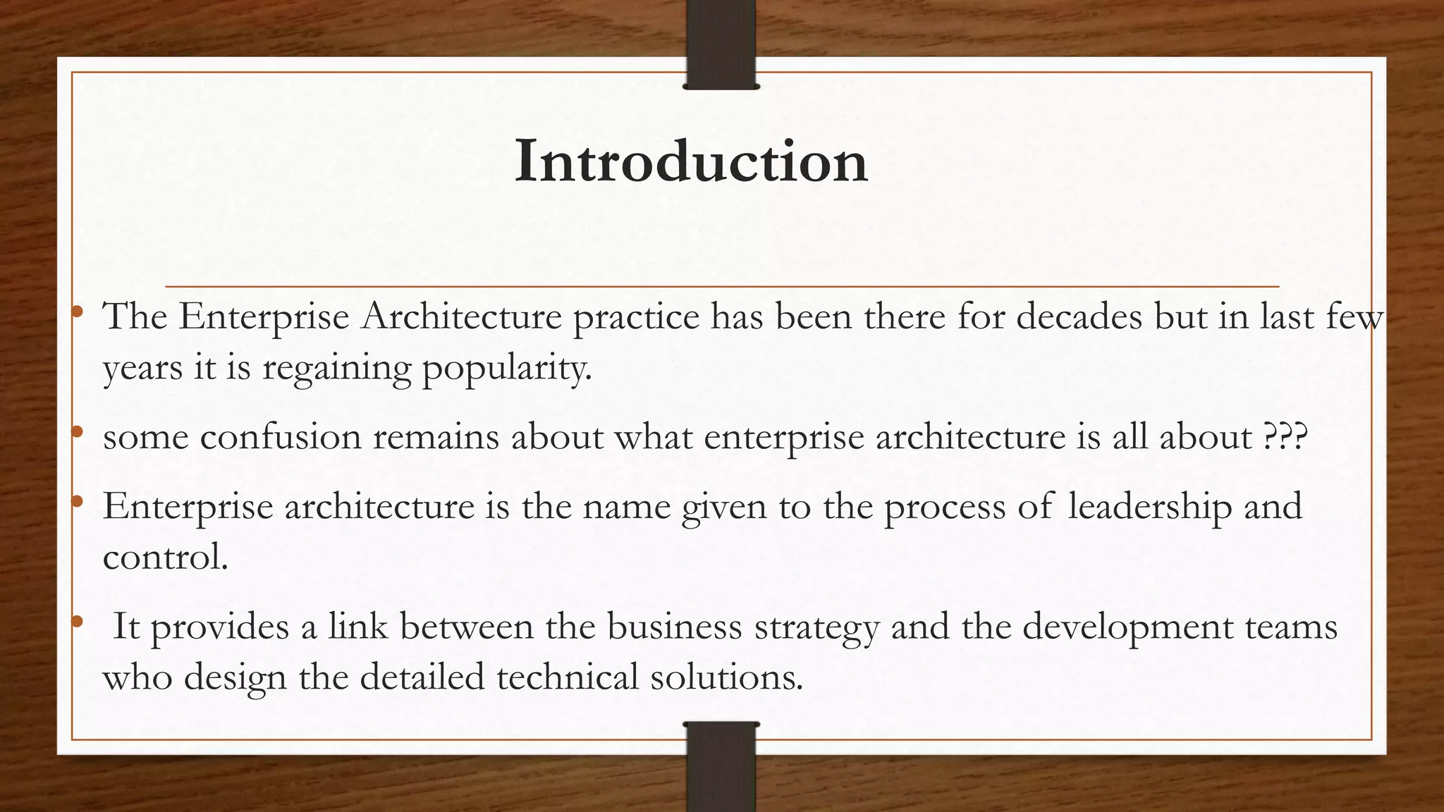 Enterprise architecture | PPTX