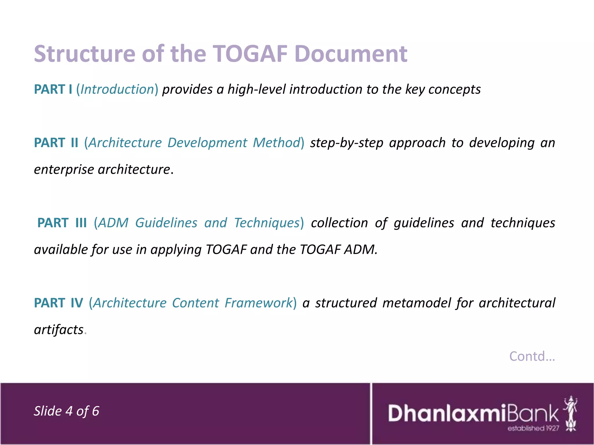 Enterprise Architecture Approach Togaf 9 | PPT