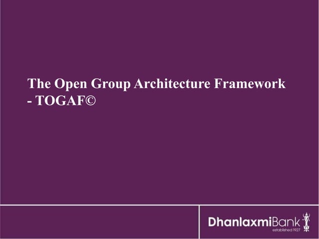 Enterprise Architecture Approach Togaf 9 | PPT