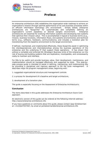 Enterprise architecture assessment guide v2.2 | PDF