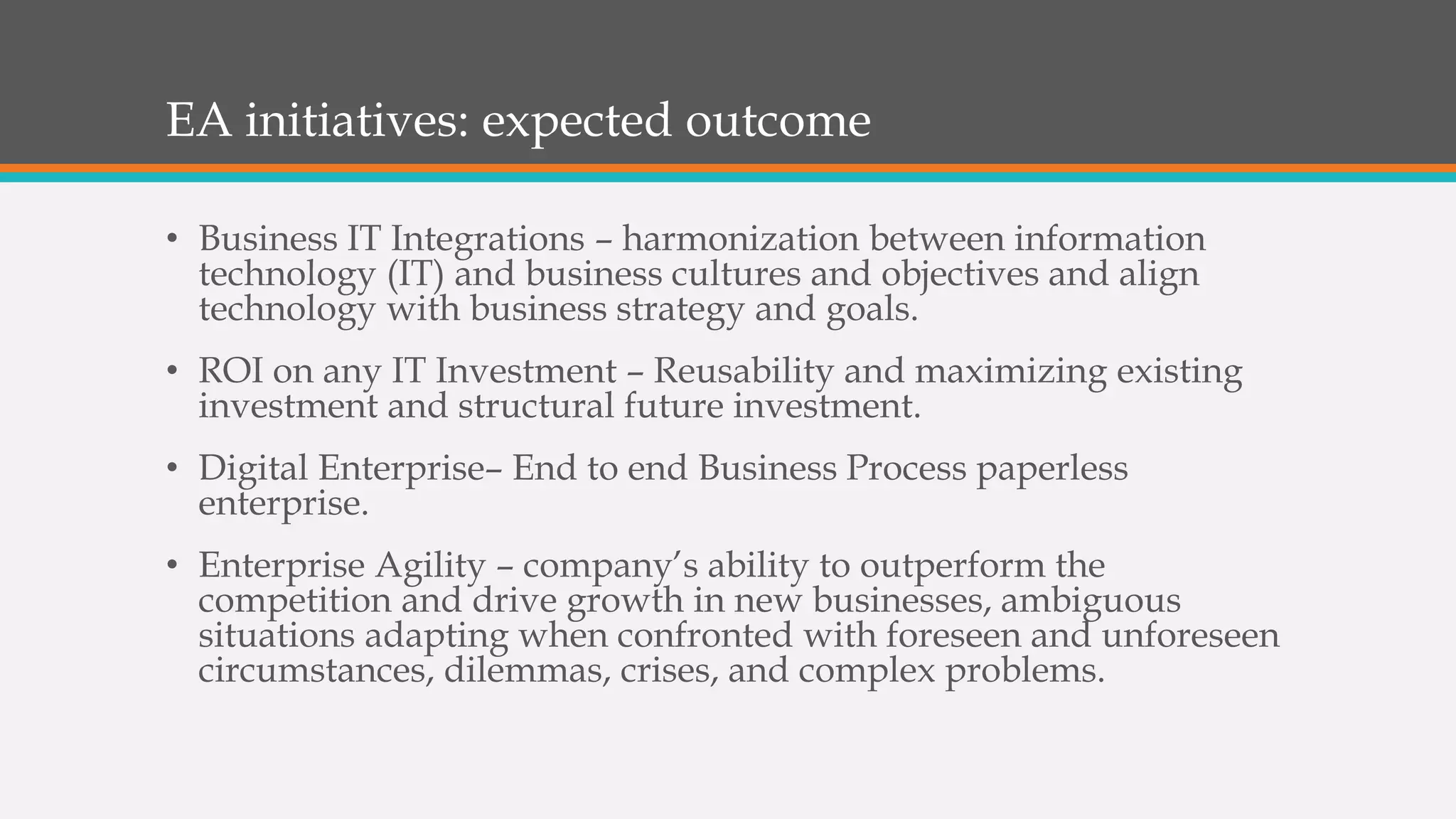 Intro to Enterprise Architecture (EA) | PPTX