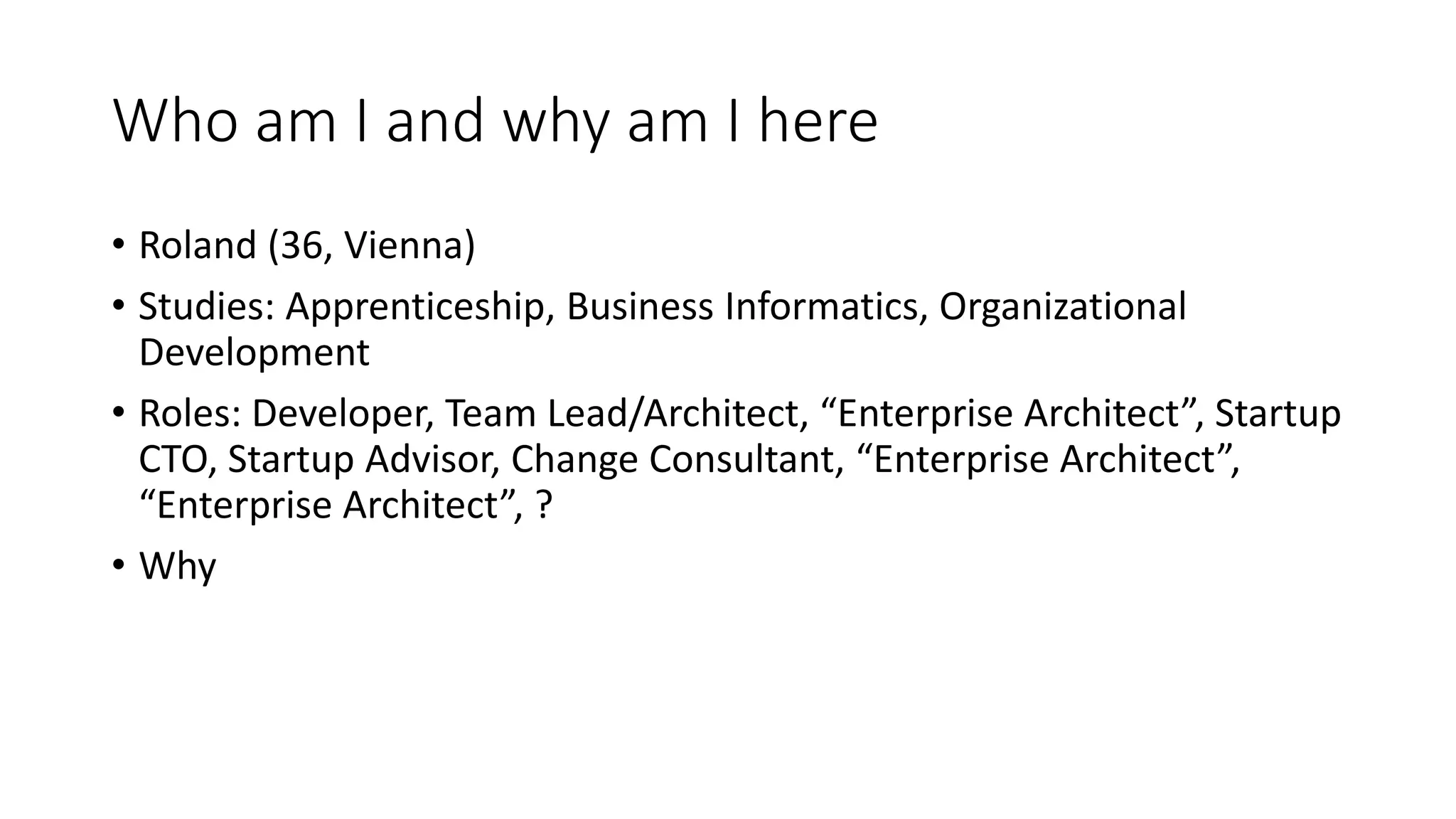 Enterprise architecture for an agile world - meetup | PPTX