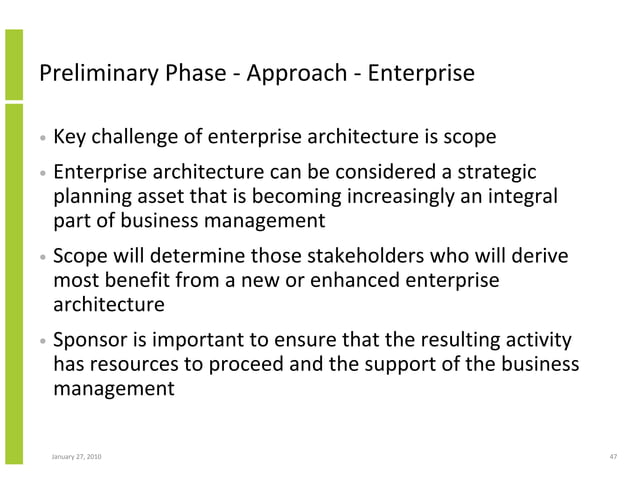 Enterprise Architecture Implementation And The Open Group Architecture Framework Togaf