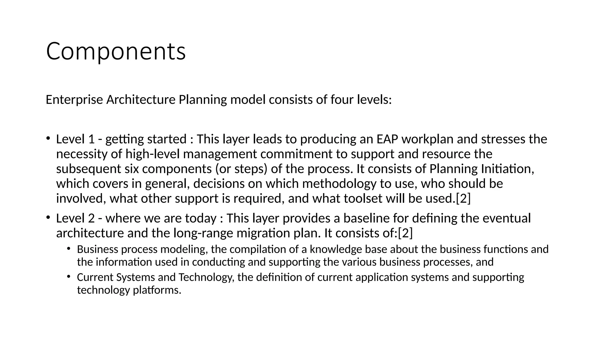 Enterprise Architecture Planning lectures | PPTX