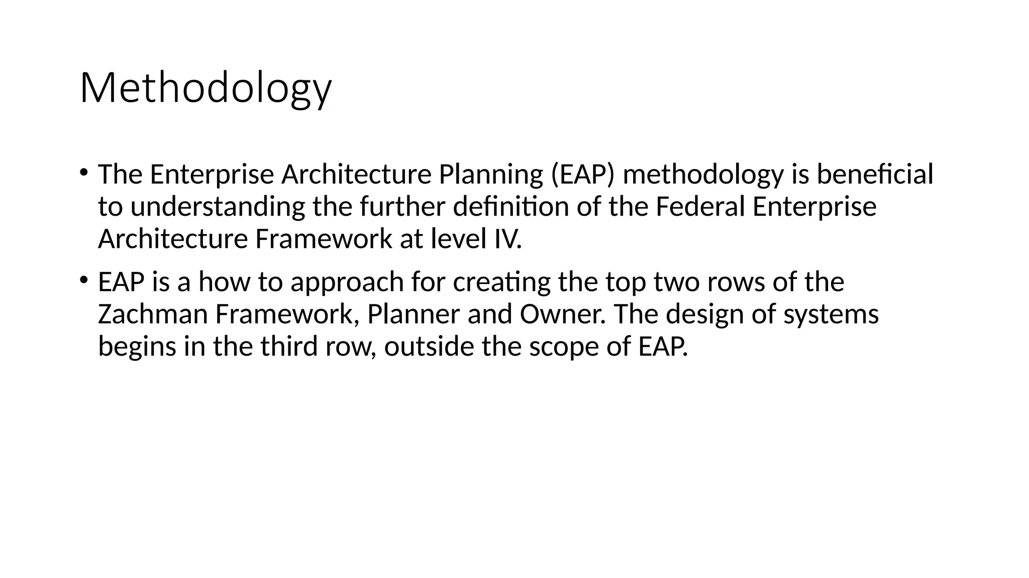 Enterprise Architecture Planning lectures | PPTX