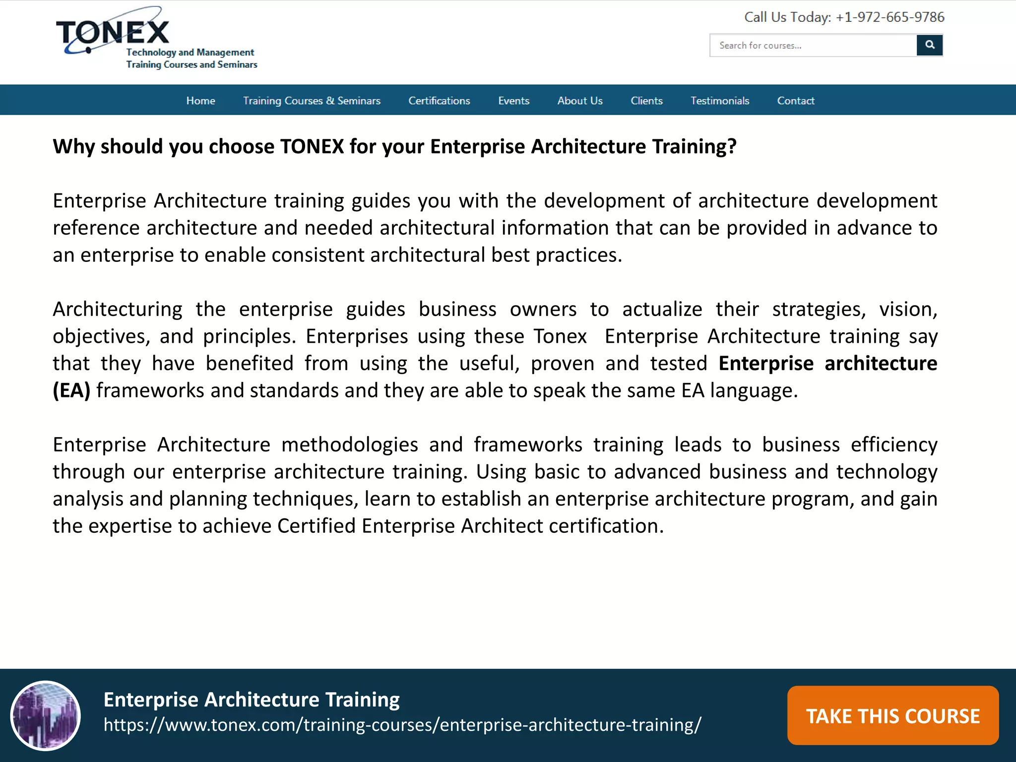 Enterprise Architecture (EA) Training | PPTX