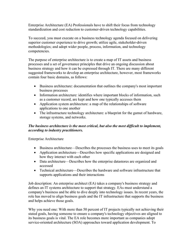 Enterprise Architecture Verification Validation | PDF