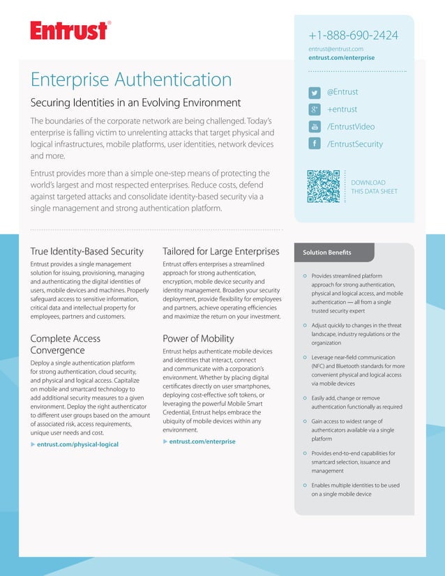 Entrust Enterprise Authentication | PDF | Operating Systems | Computer ...