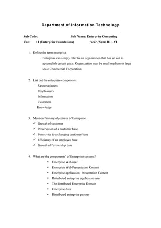 Enterprise computing | PDF