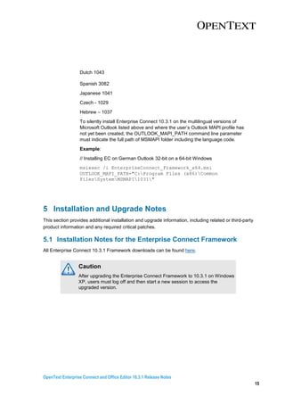 Enterprise connect and_office_editor_release_notes_10.3.1[1] | PDF