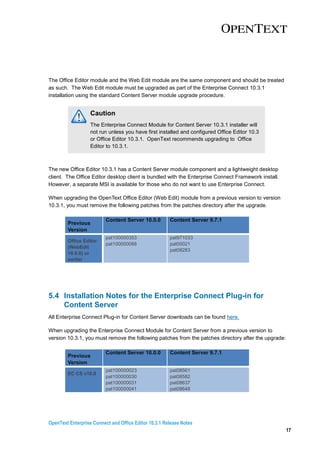 Enterprise connect and_office_editor_release_notes_10.3.1[1] | PDF