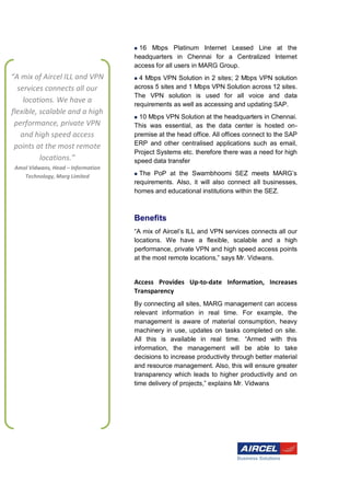 Enterprise Connectivity at MARG | PDF | Computer Networking | Computing