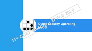 Enterprise Cybersecurity: From Strategy to Operating Model | PDF