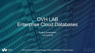OVH Lab - Enterprise Cloud Databases | PPT