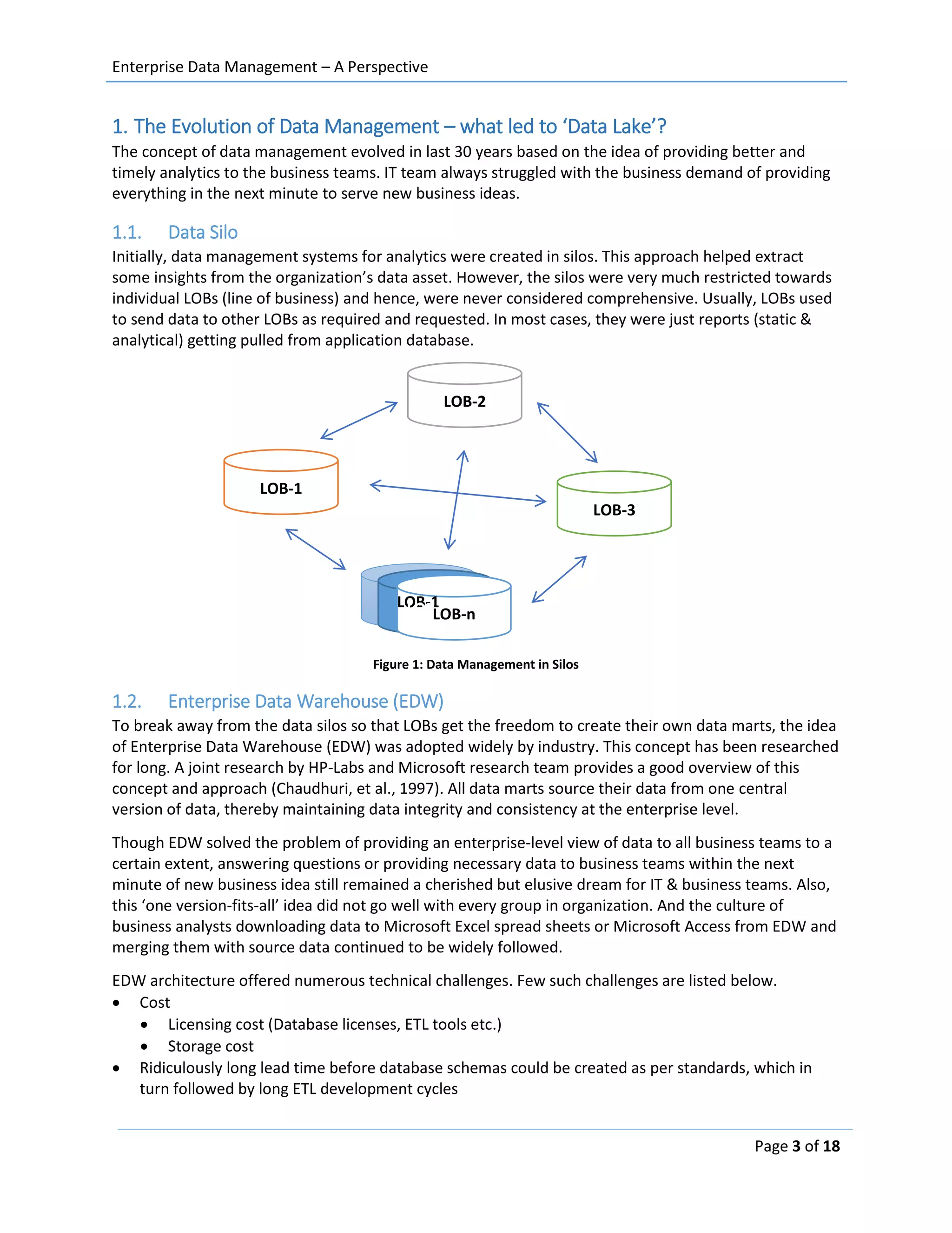 Enterprise Data Management - Data Lake - A Perspective | PDF ...