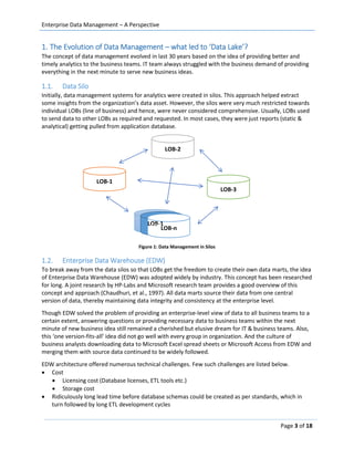 Enterprise Data Management - Data Lake - A Perspective | PDF ...