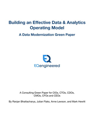 Building an Effective Data & Analytics Operating Model A Data ...