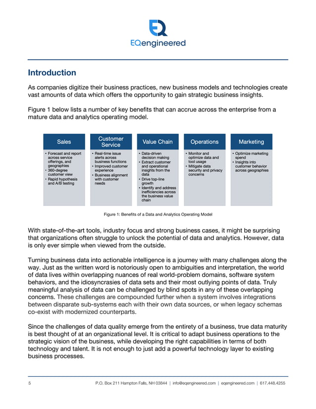Building an Effective Data & Analytics Operating Model A Data ...
