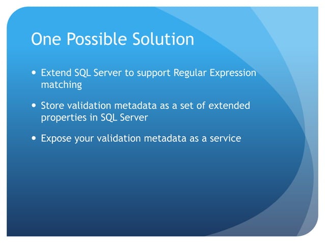 Enterprise Data Validation Pptx Databases Computer Software And