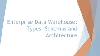 Enterprise Data Warehouse: Types, Schemas and Architecture | PPT