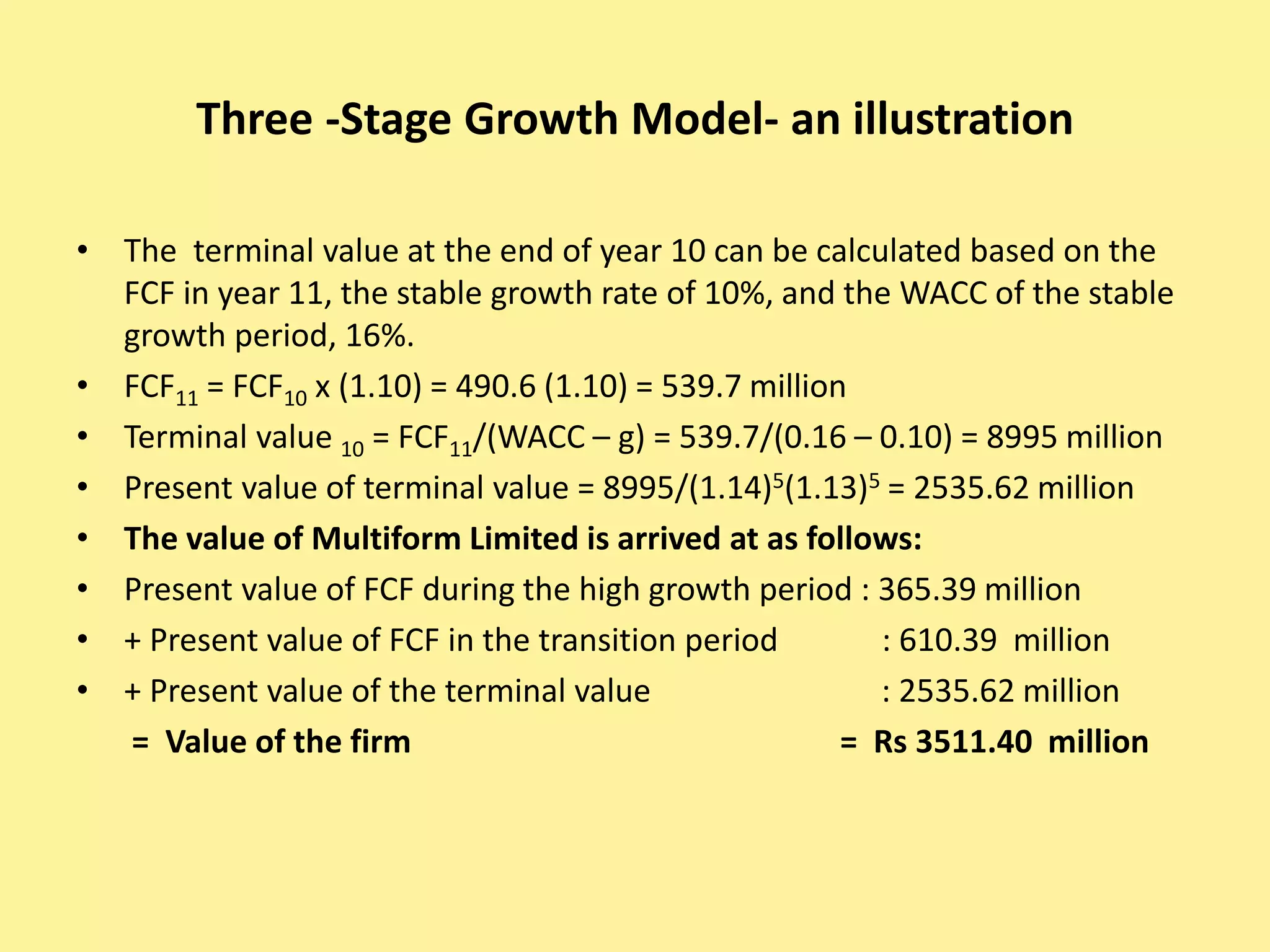 Enterprise dcf valuation 2 –stage and 3 stage | PPTX