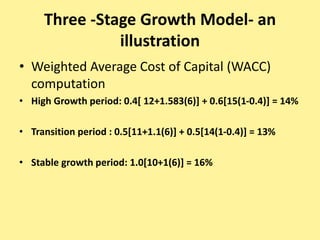 Enterprise dcf valuation 2 –stage and 3 stage | PPTX