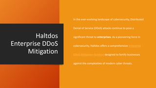 Enterprise DDoS Mitigation Solutions.pptx | Cloud Computing | Internet