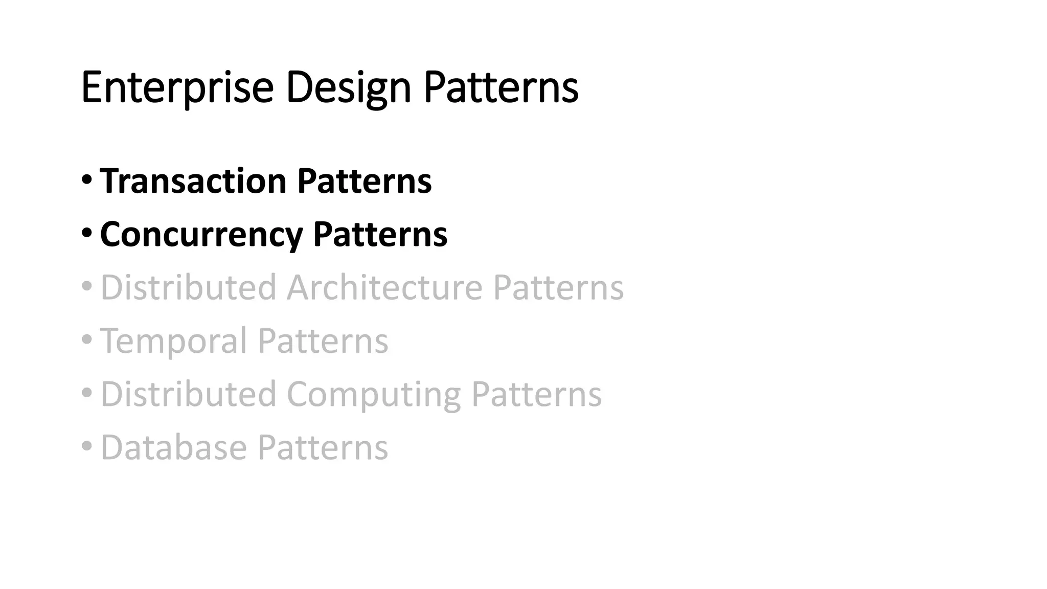 Enterprise Design Pattern: ACID principal ,Concurrency Patterns | PPTX