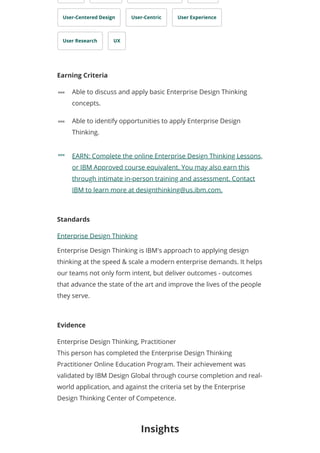 Enterprise Design Thinking Practitioner | PDF