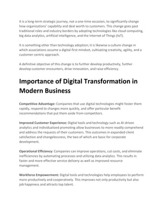 Enterprise Digital Transformation | The Future of Business Growth | PDF ...