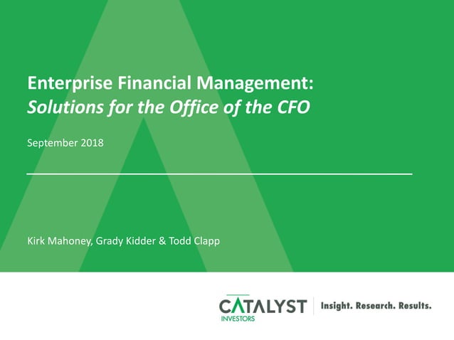 Enterprise Financial Management: Solutions for the Office of the CFO | PPT