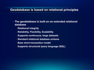 Enterprise geodatabase sql access and administration | PDF