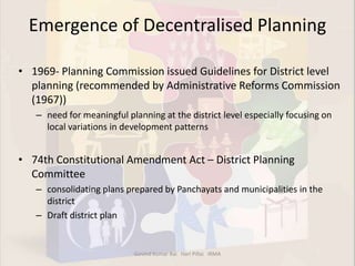 Enterprise gis in district planning in india, irma | PPTX | Technology ...