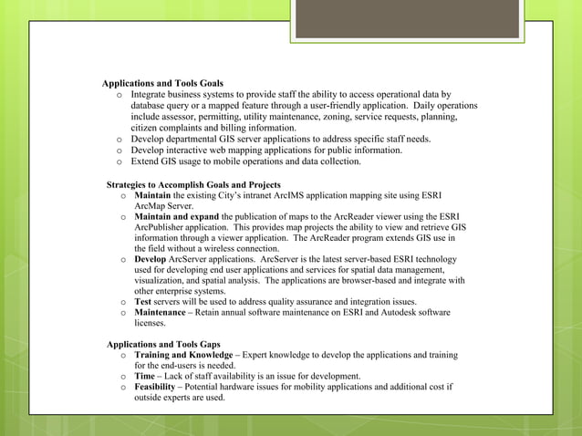 Enterprise GIS Planning and Framework | PPTX | Information Services ...