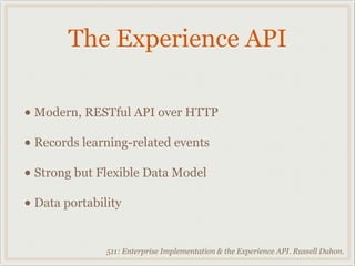 Enterprise Implementation & the Experience API | PPT