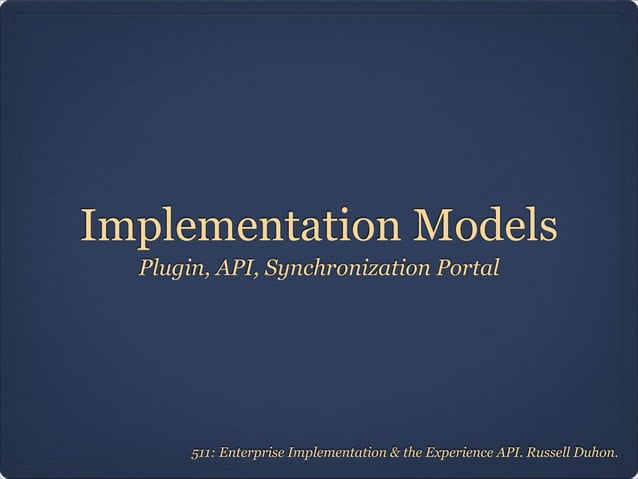 Enterprise Implementation & the Experience API | PDF | Web Development | Internet