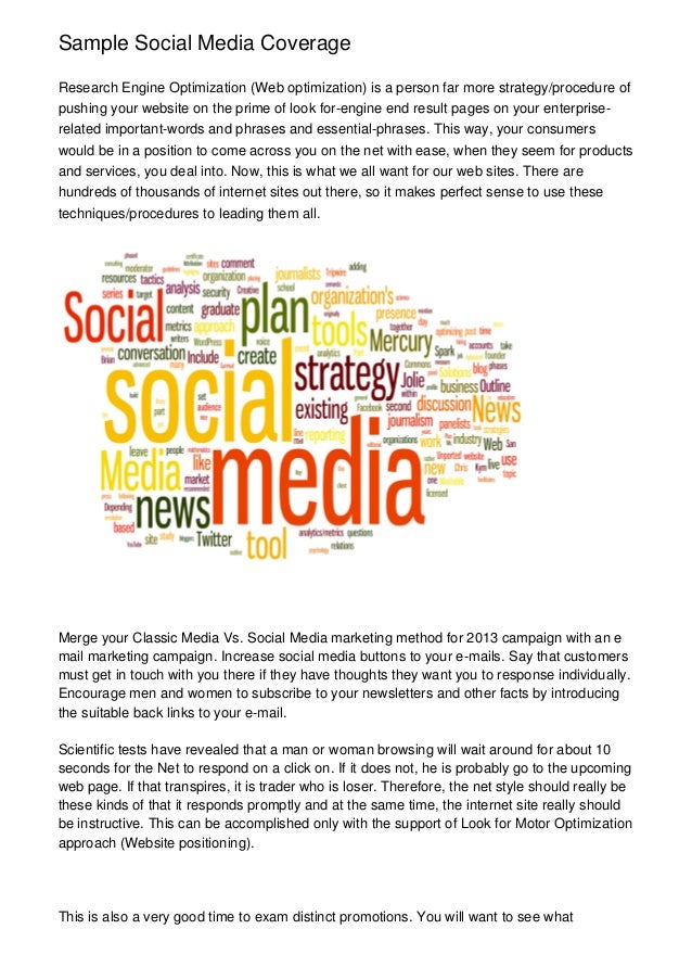 Sample Social Media Coverage