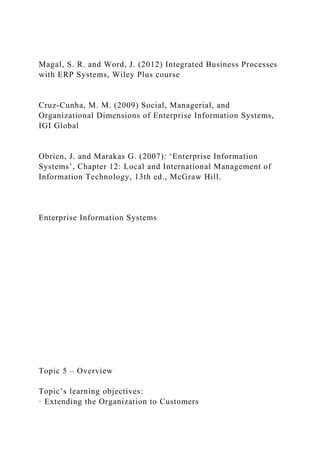 Enterprise Information SystemsTopic .docx