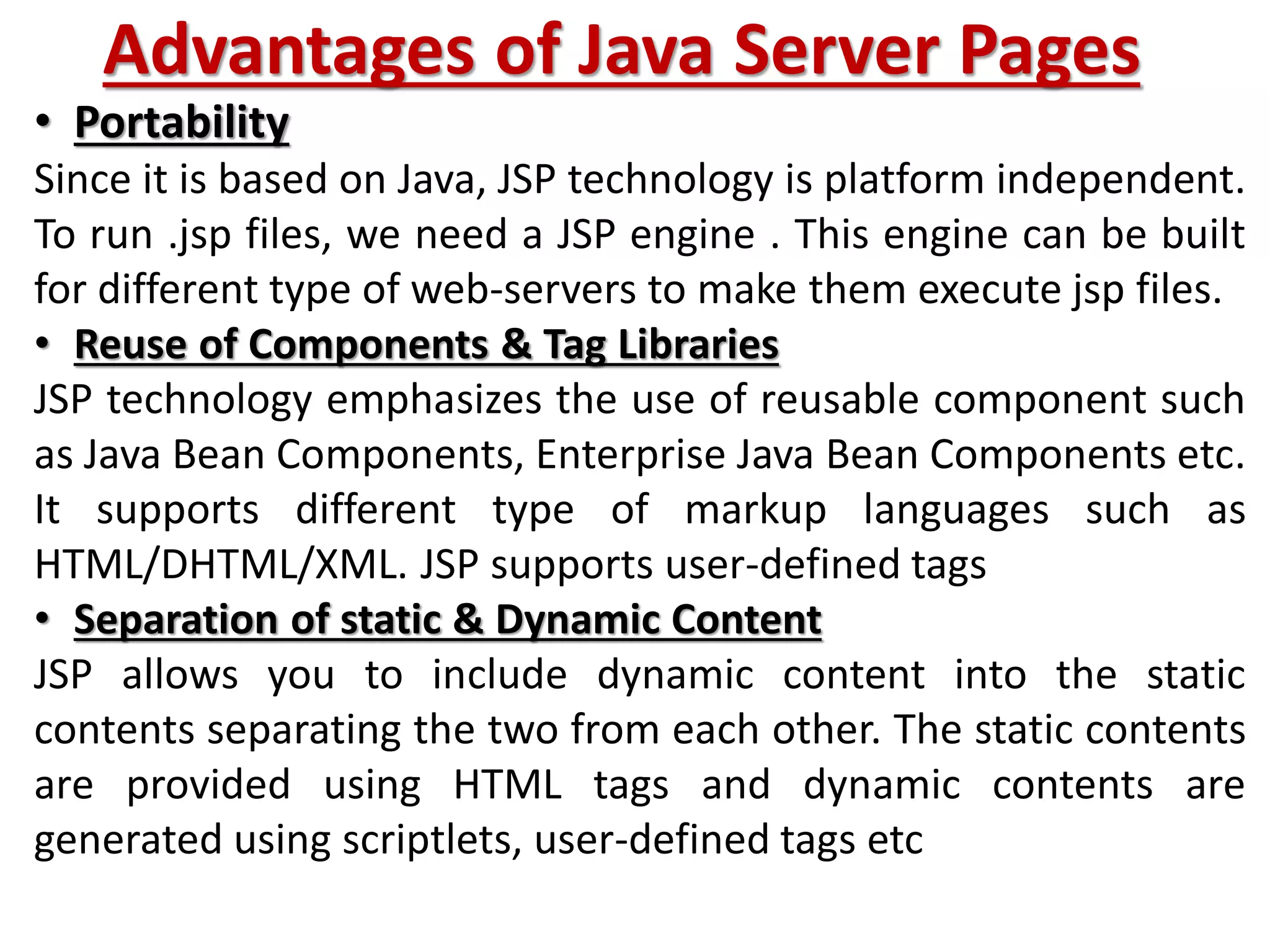 Enterprise java unit-3_chapter-1-jsp | PDF