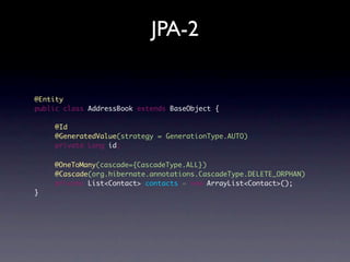 Enterprise Java Web Application Frameworks Sample Stack Implementation | PPT