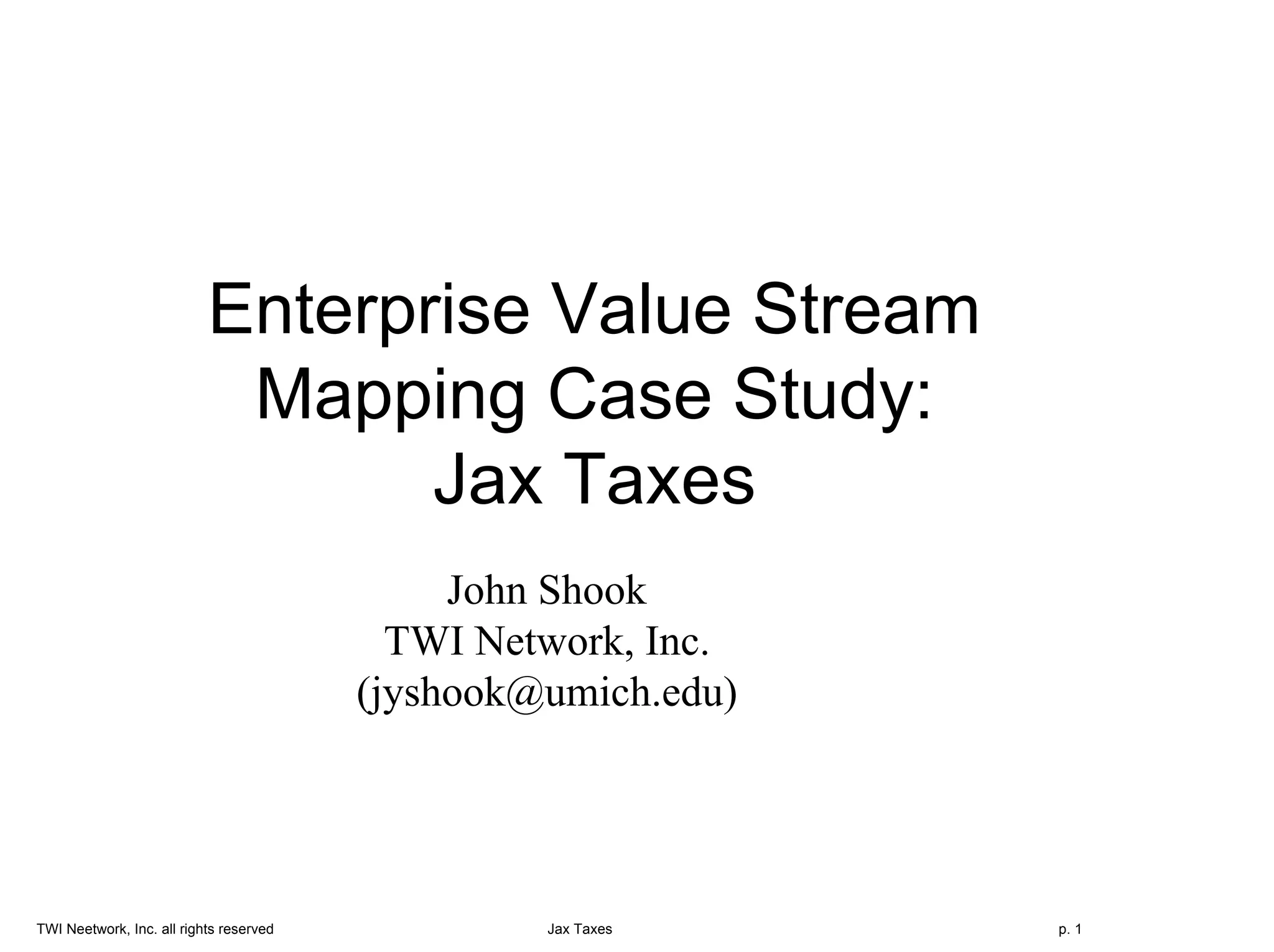 Enterprise Value Stream | PDF