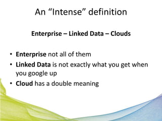 Enterprise linked data clouds | PPT