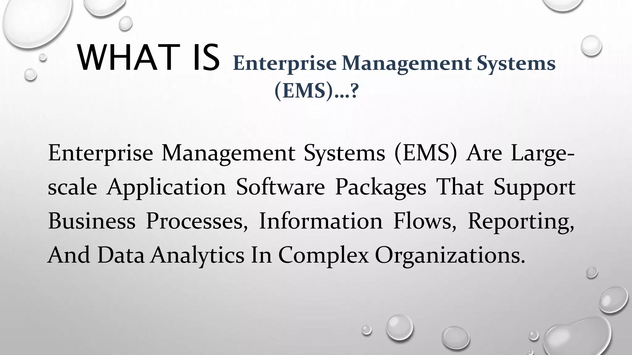 Enterprise management systems | PPTX