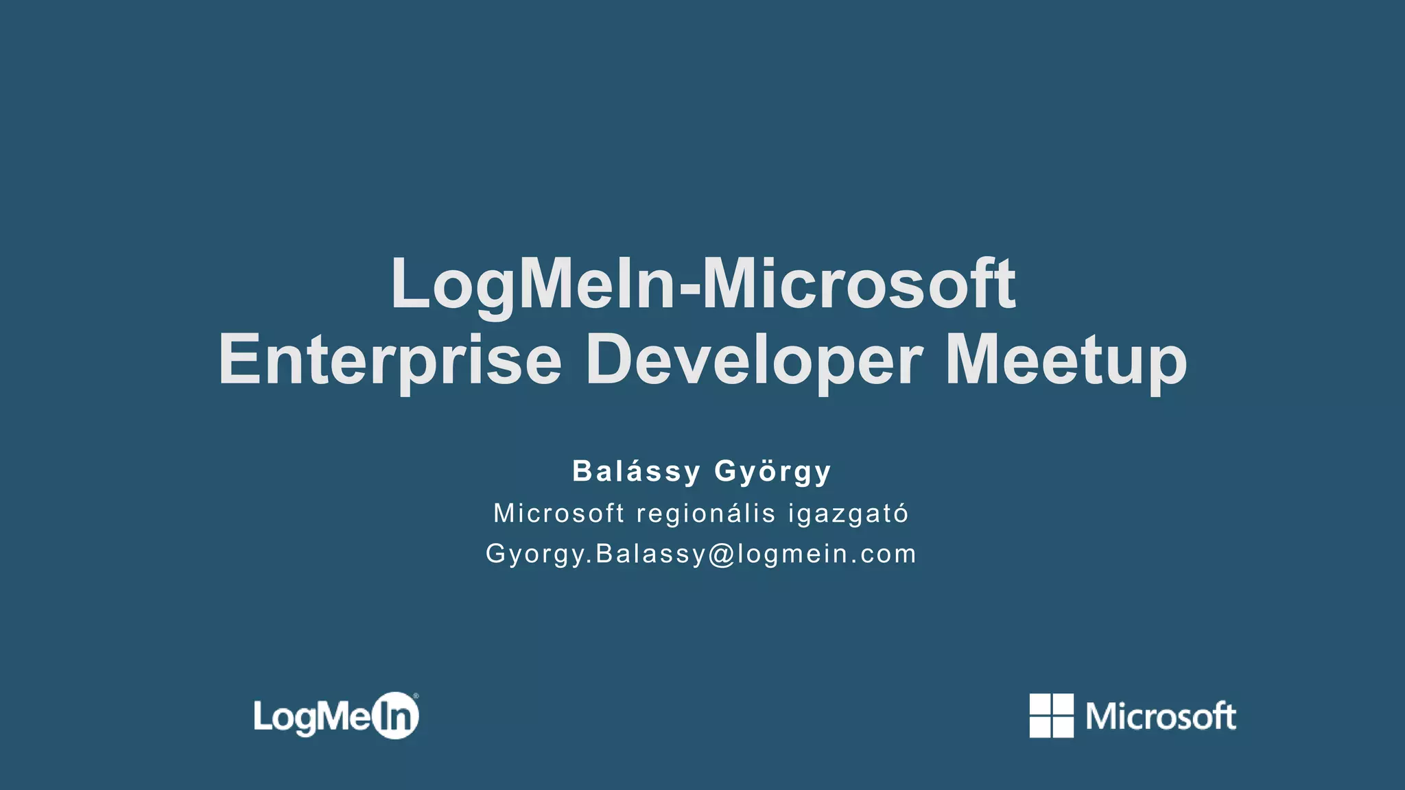 Enterprise Developer Meetup bevezető (2015.01.28.) | PPT