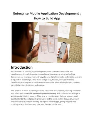 Enterprise Mobile Application Development How to Build App | PDF