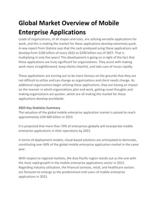 Enterprise Mobile Application Development How to Build App | PDF