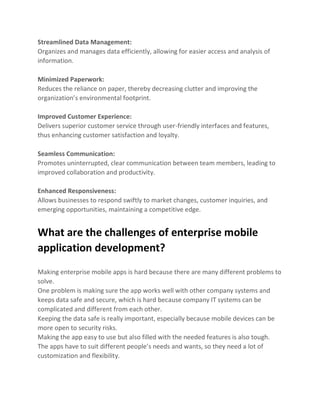 Enterprise Mobile Application Development How to Build App | PDF