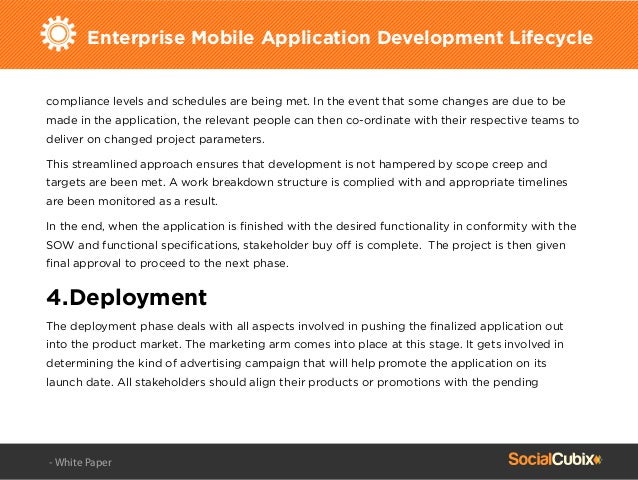 Enterprise Mobile Application Development Lifecycle White Paper By