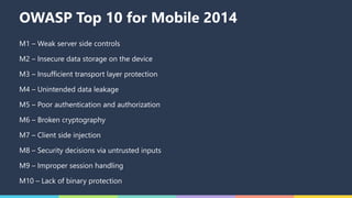 Enterprise Mobile Security and OWASP Compliance | PPT